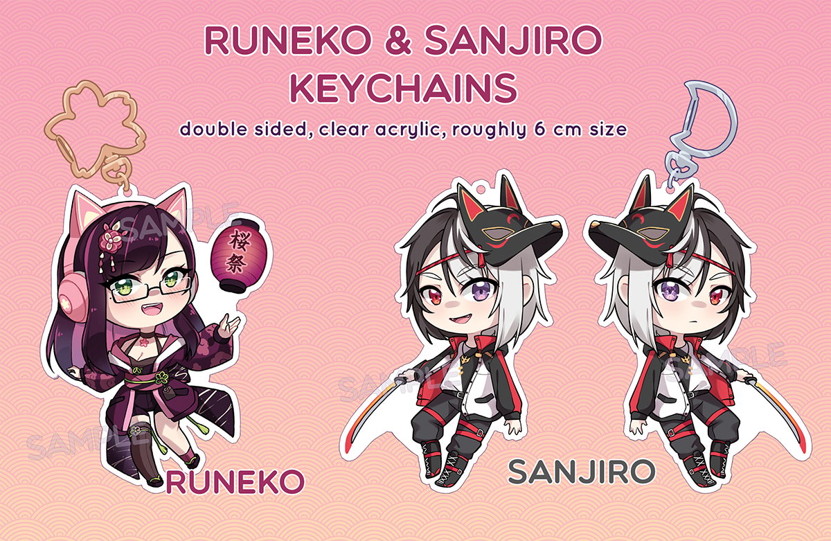 Vtuber Acrylic Keychains - lunatic-neko